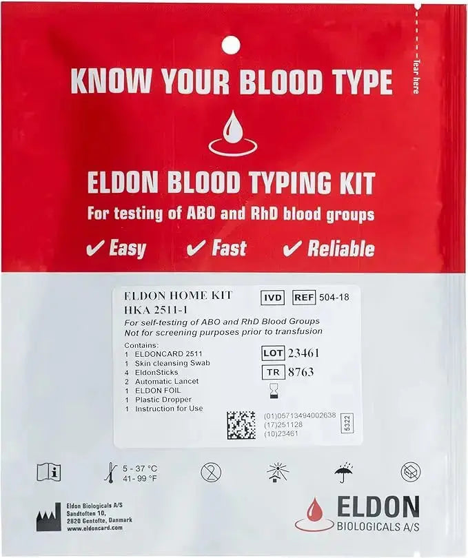 Blood Type Test Kit - EldonCard – MedicBox